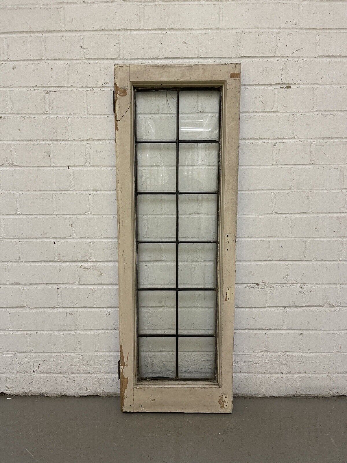 Reclaimed Old Leaded Light Panel Wooden Window 360 x 1050mm – Reclaimed ...