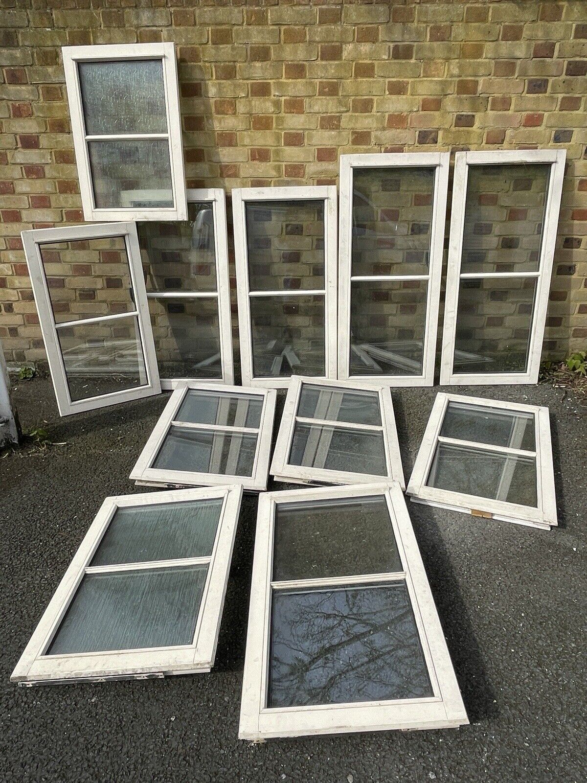 Job Lot Of Eleven Double Glazed Wooden Windows – Reclaimed Windows Doors