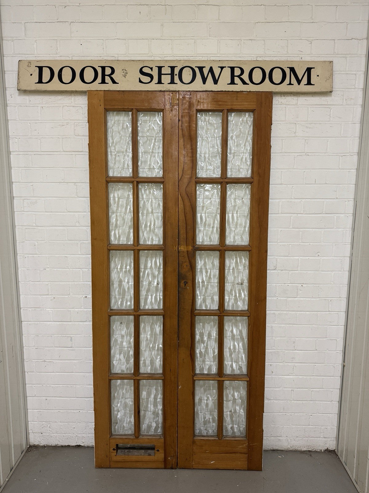 Reclaimed Georgian French Single Panel Glass Wooden Double Doors 1980 ...