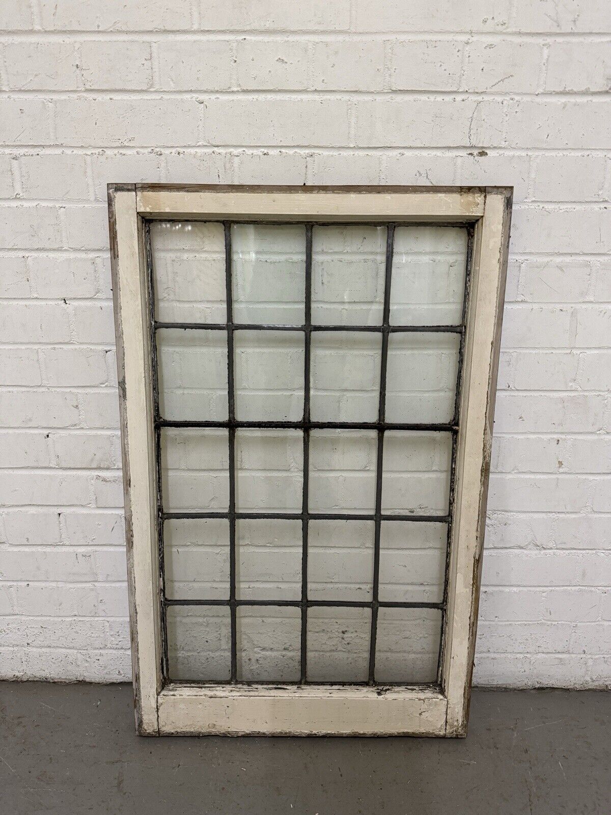 Reclaimed Old Leaded Light Panel Wooden Window 597 x 945mm – Reclaimed ...