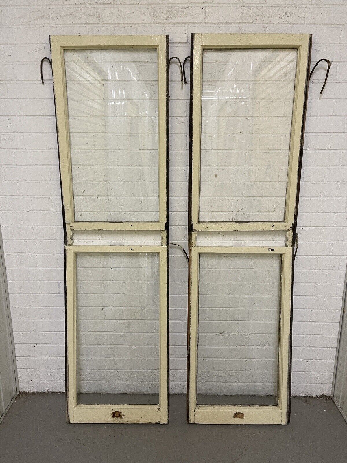 Two Pairs Of Reclaimed Old Victorian Panel Wooden Panel Sash Window ...
