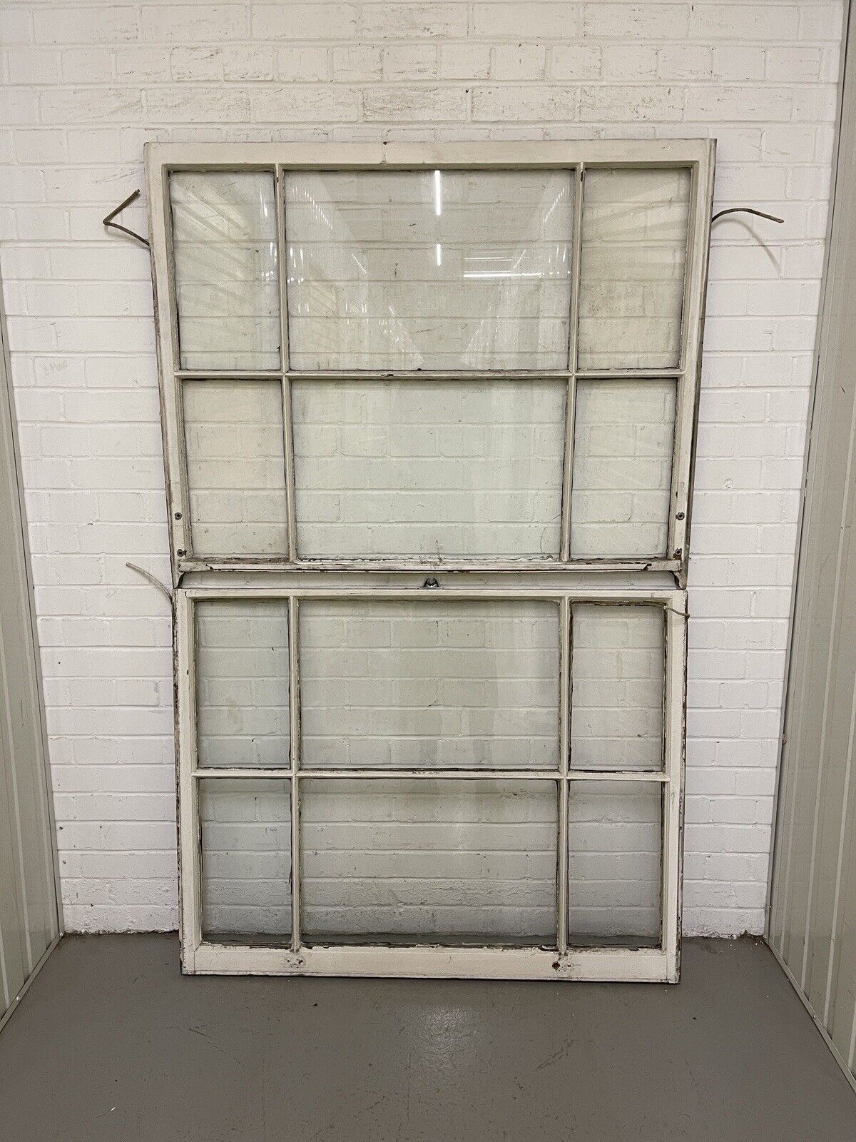 Pair Of Reclaimed Old Edwardian Sash Panel Wooden Window 955 x 1190 93 ...