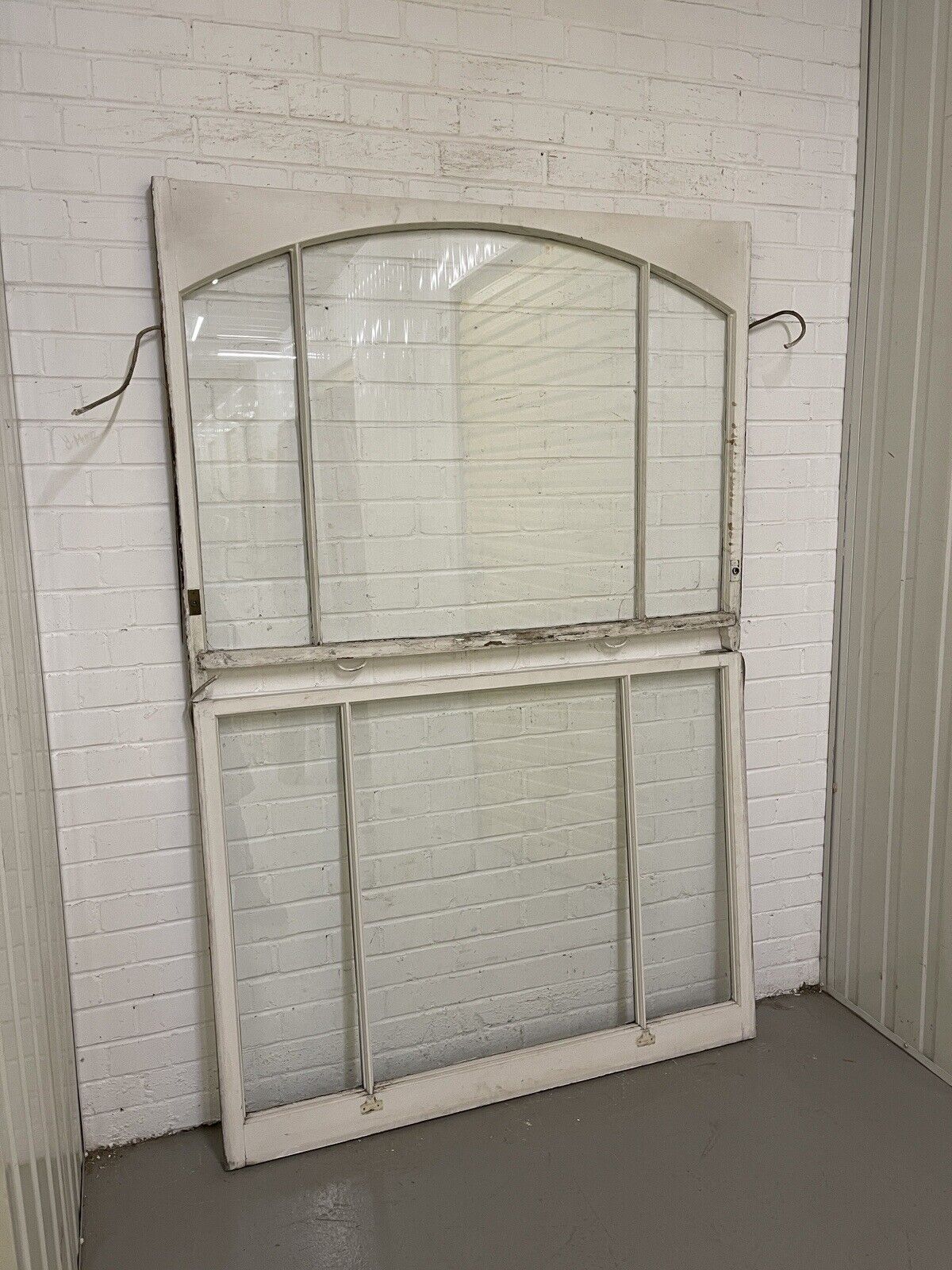 Pair Of Reclaimed Edwardian Arch Wooden Panel Sash Window 1240x950 124 ...
