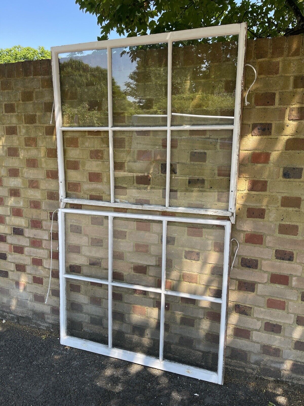 Pair Of Reclaimed Georgian 6 Panel Wooden Panel Sash Window 1055x1205 ...
