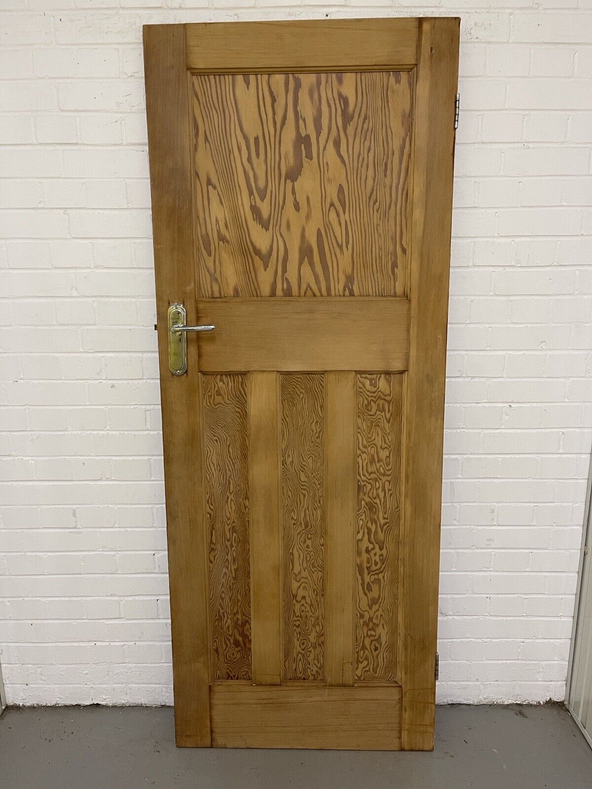 Reclaimed 1930s Edwardian 1 over 3 panel pine Internal door 1965 1960m ...