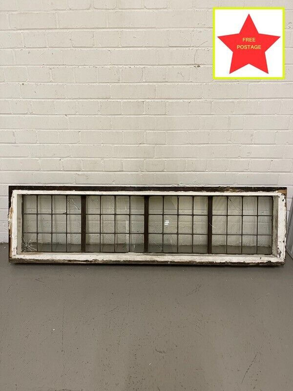 Reclaimed Fanlight Leaded Light Glass Window Panel Arts and Craft ...